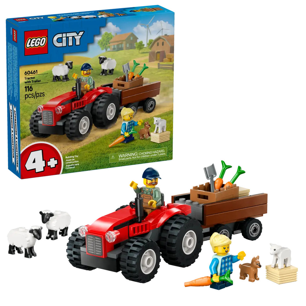 LEGO® City - Red Farm Tractor with Trailer & Sheep 60461 | Discount Toy Co